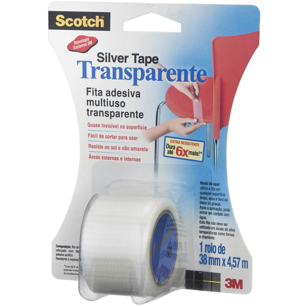 Fita adesiva silver tape 38mmx4,57m transparente Scotch 3M BT 1 UN ...