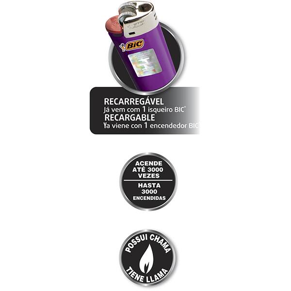 Acendedor Handy BIC Multiuso, Azul, Recarregável, BT 1 UN - Coffee ...