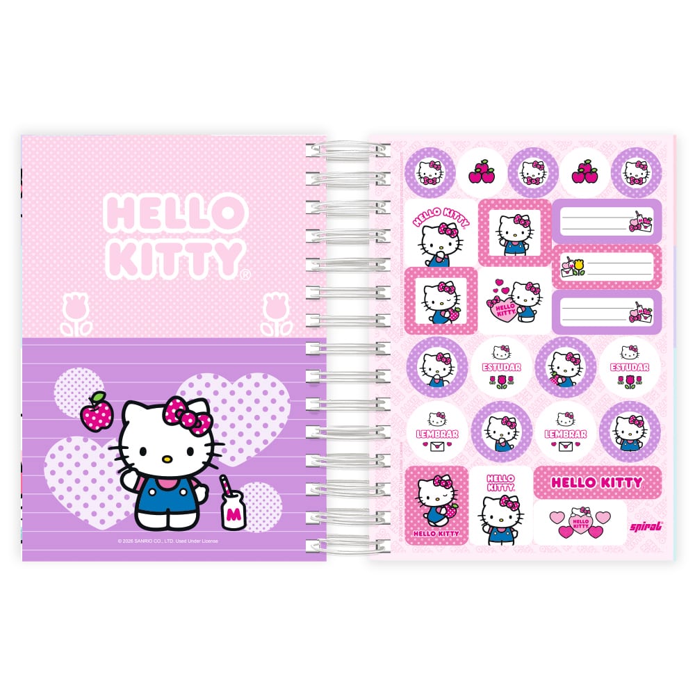 Agenda diária 2027, Hello Kitty, 176 folhas, 2750870, Spiral Hki - PT 1 ...
