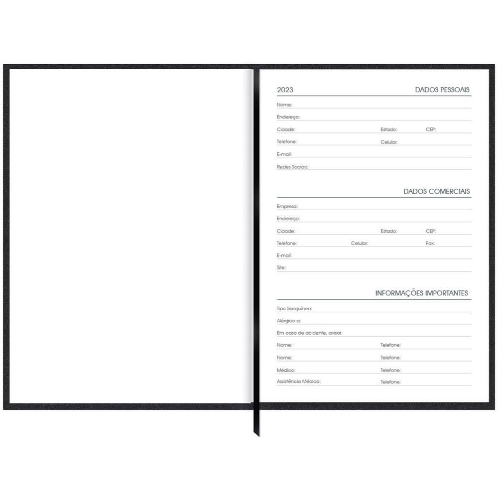 Agenda diária Brief Executive, Preta, 2023, Capa costurada, 176 folhas ... Agenda diária Brief Executive, Preta, 2023, Capa costurada, 176 folhas ...