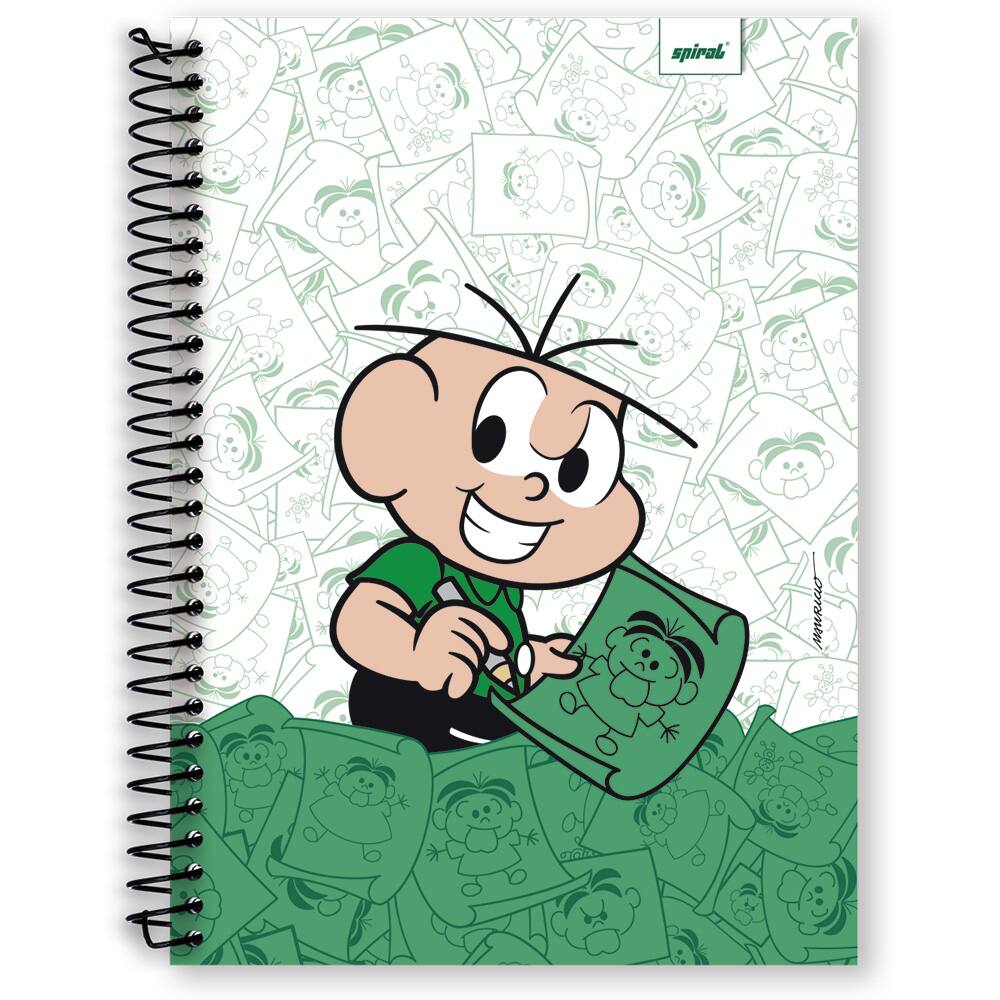 Caderno Universitário Capa Dura 10x1 200fl Turma Da Mônica 05862 Spiral