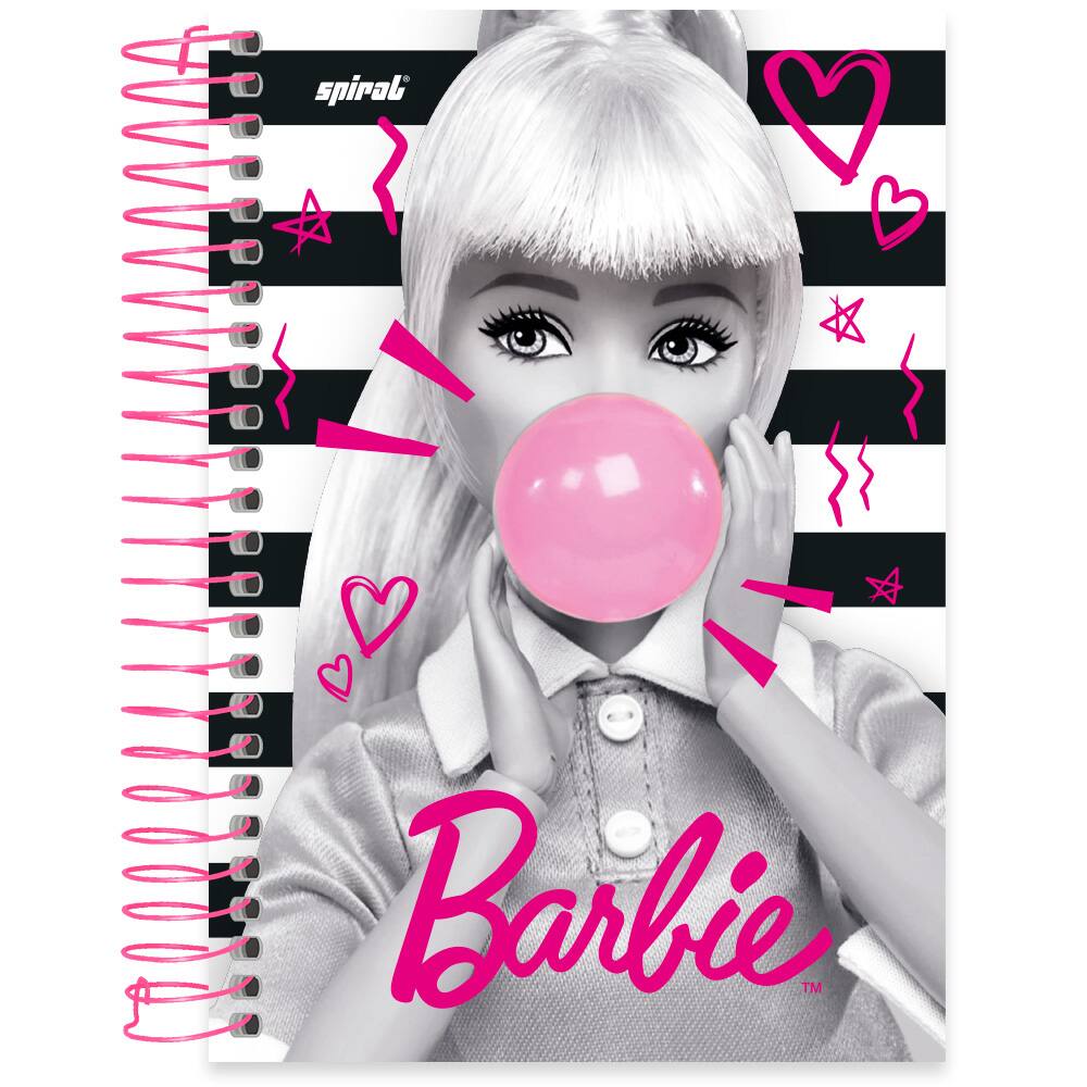 Caderno 1/4 Espiral Capa Dura 80 folhas, Barbie, Spiral, 2256092 - PT 1 ...