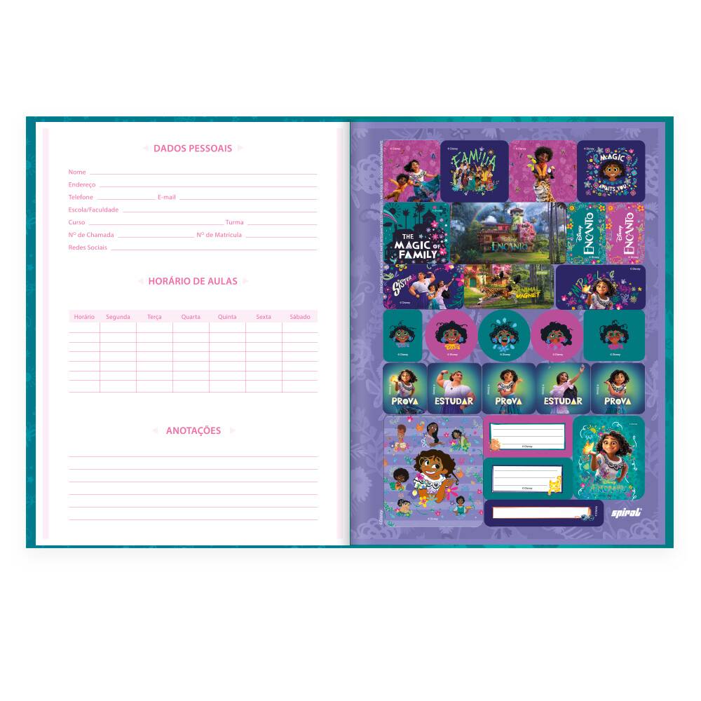 Caderno Universitário Capa Dura Costurado 80 folhas, Disney Encanto ...