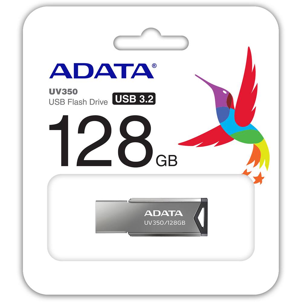 Pen Drive 128GB USB 3.2 metal, AUV350-12, Adata - BT 1 UN - Mídias & Drives - Kalunga