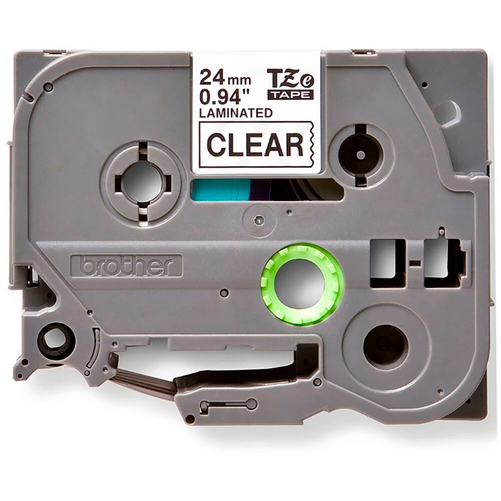 Fita para rotulador Brother TZe, 24mm x 8m, Preto, Escrita preta ...