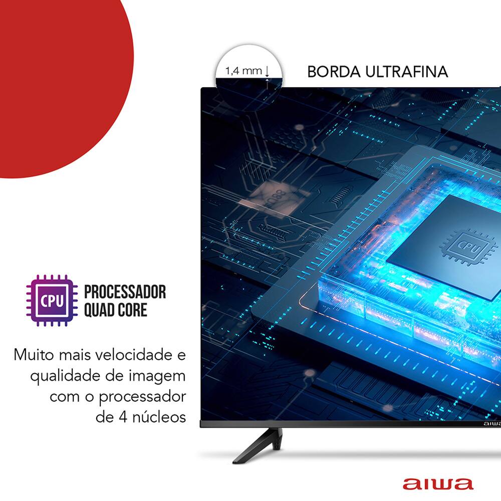 Smart TV 43 polegadas, Tela Full HD, Android TV, Borda infinita ...