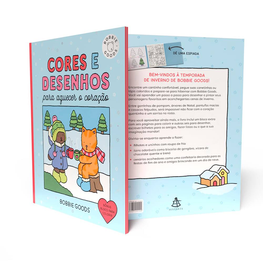 Livro para colorir Bobbie Goods cores e desenhos Sextante PT 1 UN ...