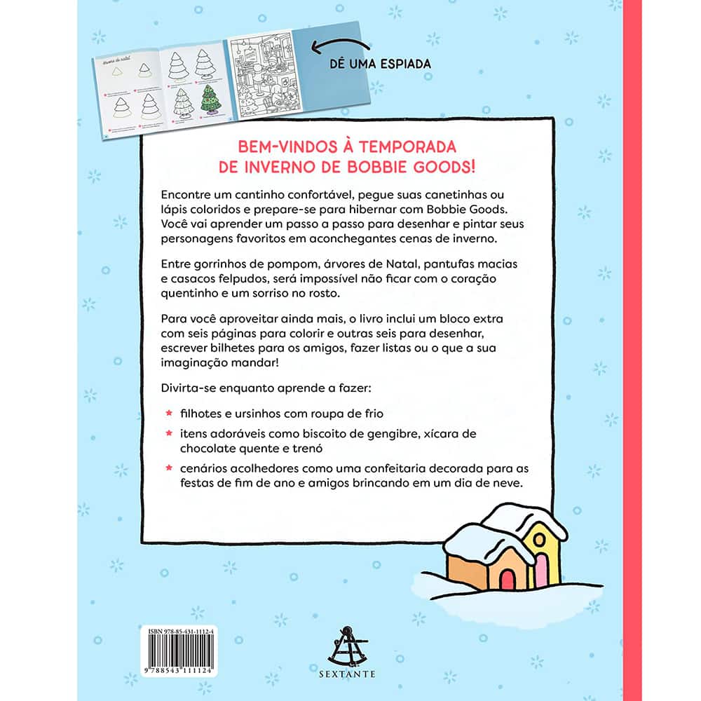 Livro para colorir Bobbie Goods cores e desenhos Sextante PT 1 UN ...