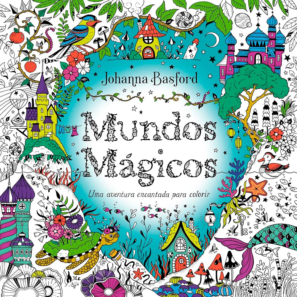 Livro para colorir mundos mágicos Sextante PT 1 UN - Artes & Pintura ...