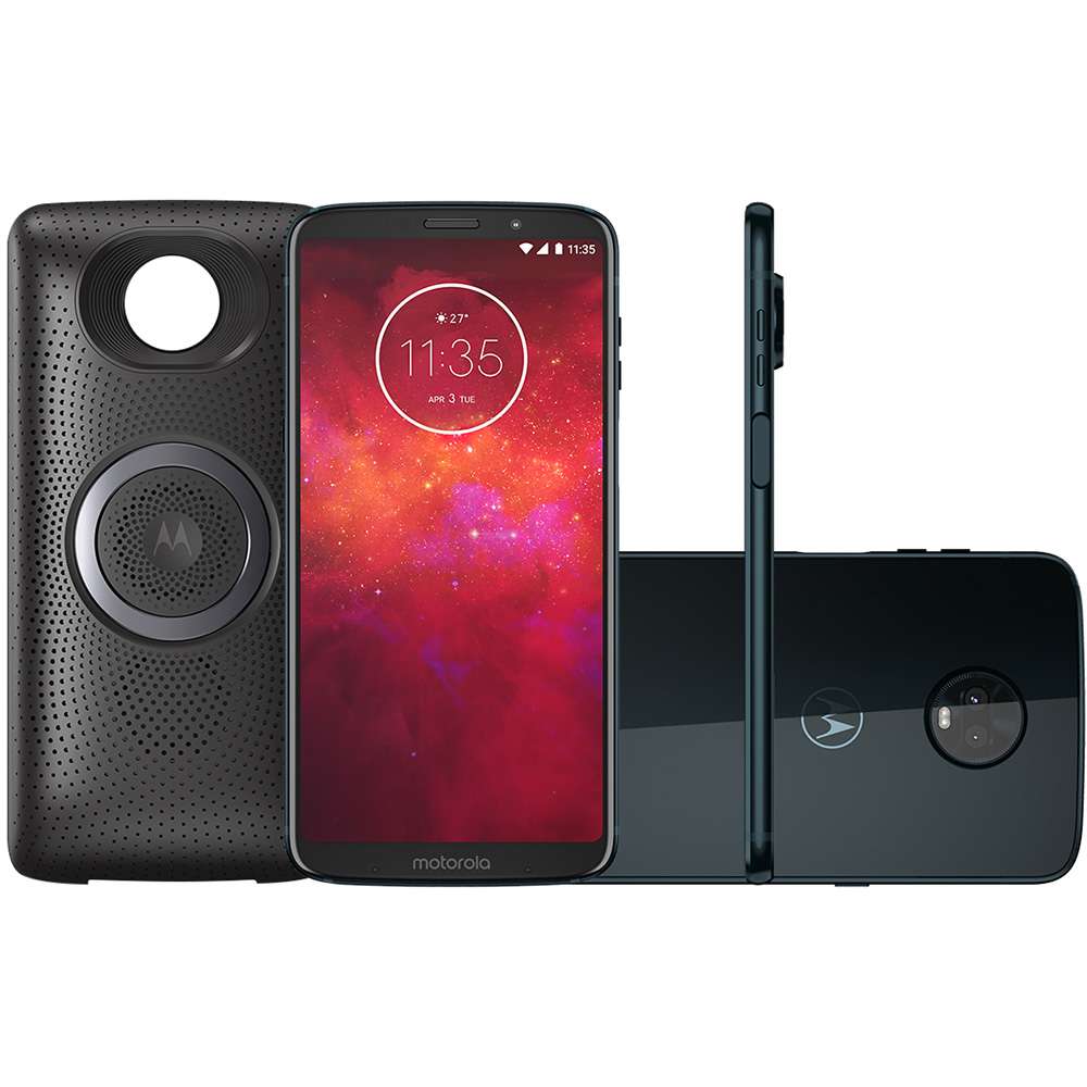 Celular Smartphone Motorola Moto Z3 Stereo Speaker Xt1929 64gb Azul ...