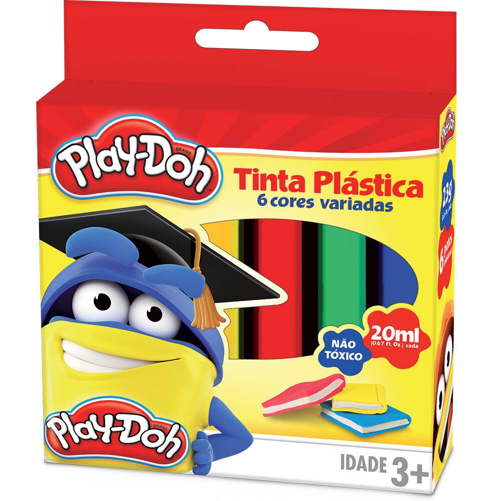 Tinta Plástica 20ml c/6 cores Play-Doh 03297 Spiral Doh BT 1 UN - Artes ...