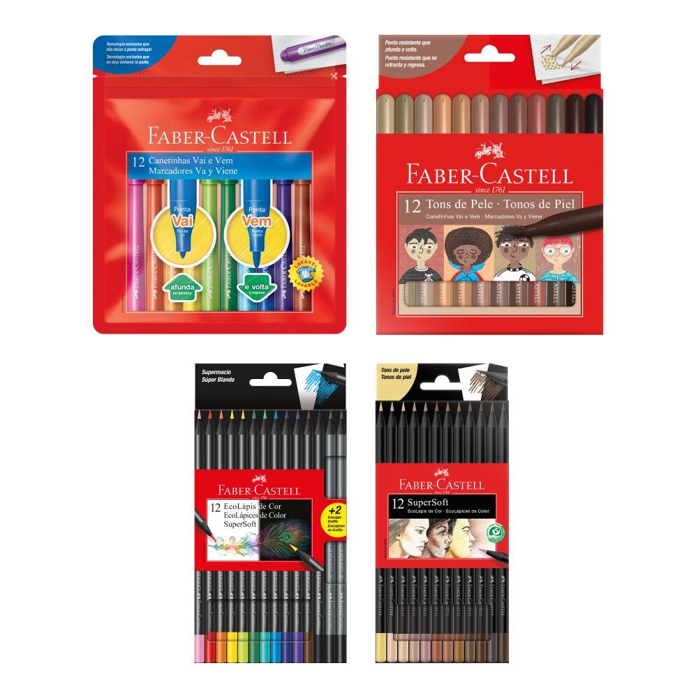 Kit Escolar Fundamental 1 Colorir Faber-Castell PT 1 UN - Escrita ...